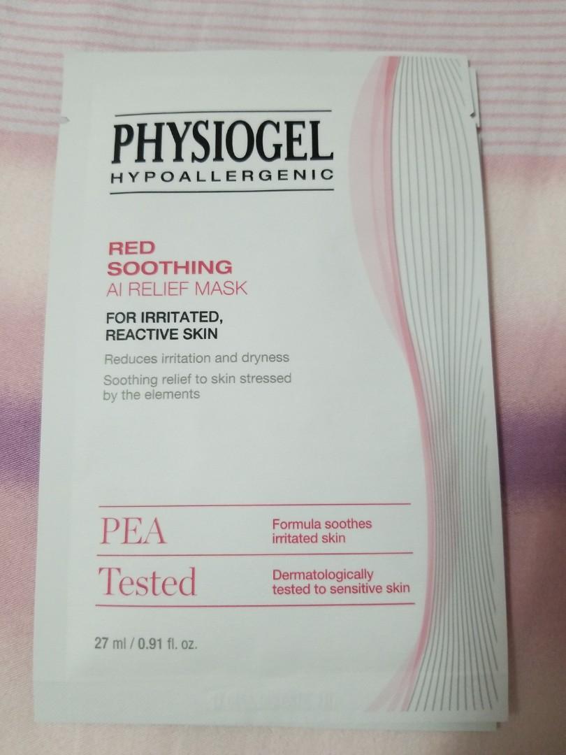 Physiogel Red Soothing AI Relief Mask, 美容＆化妝品, 健康及美容 - 皮膚護理, 面部 - 面部護理 ...
