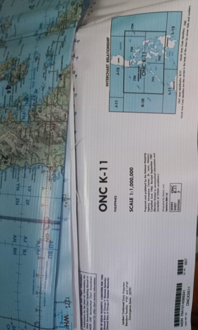 Pilot navigation map onc k11, Hobbies & Toys, Travel, Travel Essentials ...