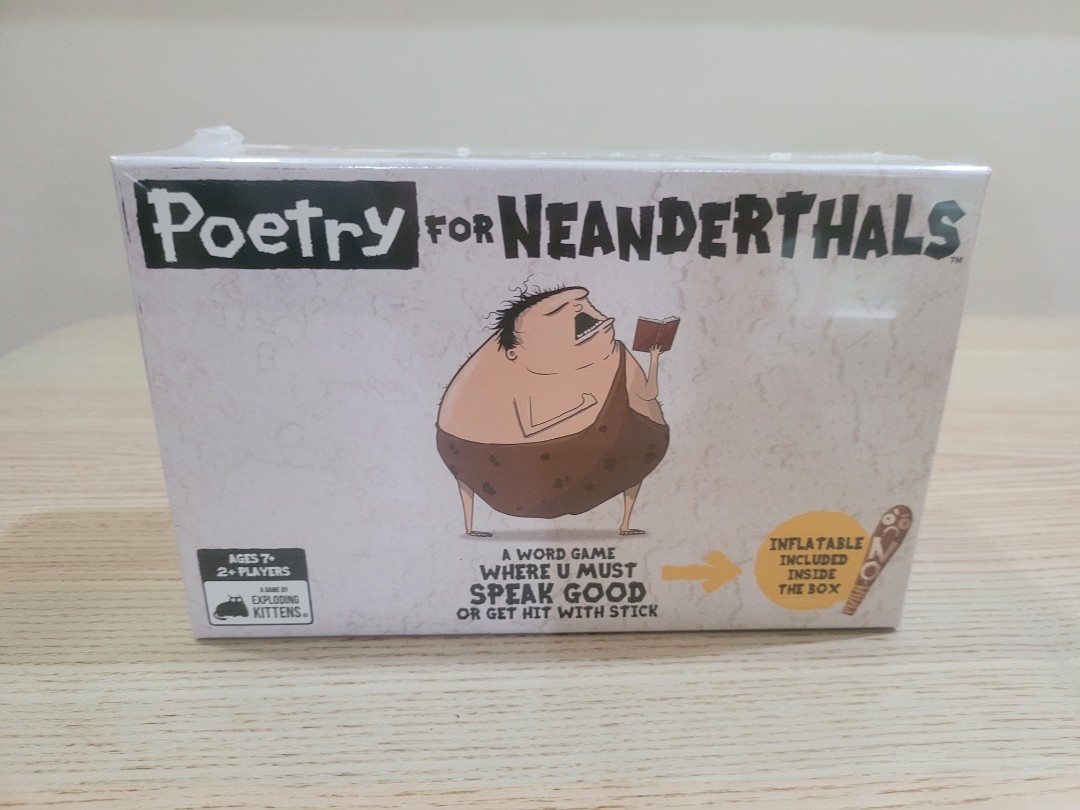 Poetry for Neanderthals game, Hobbies & Toys, Toys & Games on Carousell