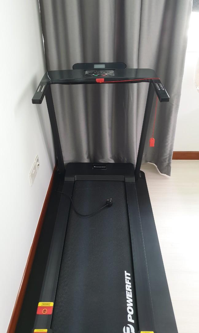 Powerfit treadmill with rubber mat, Sports Equipment, Exercise ...