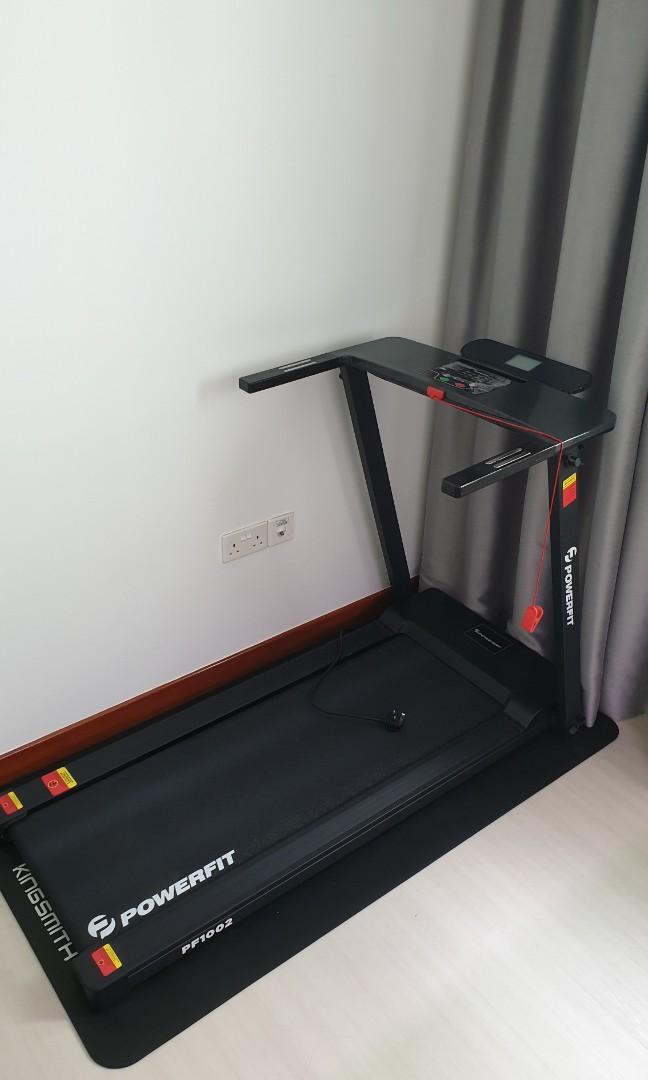 Powerfit treadmill with rubber mat, Sports Equipment, Exercise ...