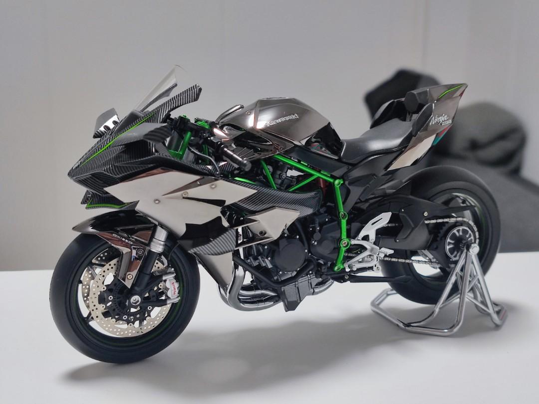 Pro-built 1/9 Kawasaki Ninja H2R Scale Model Top Gun Marverick Bike ...