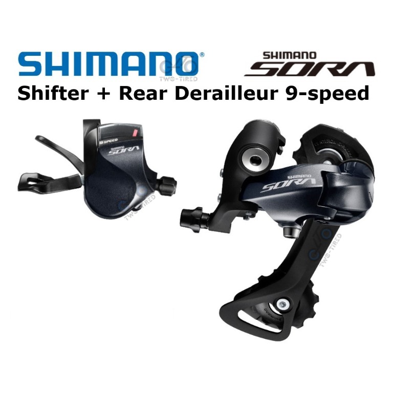 SHIMANO SORA SL-R3000-R + RD-R3000-GS Right Shifter Rear Derailleur 9 ...
