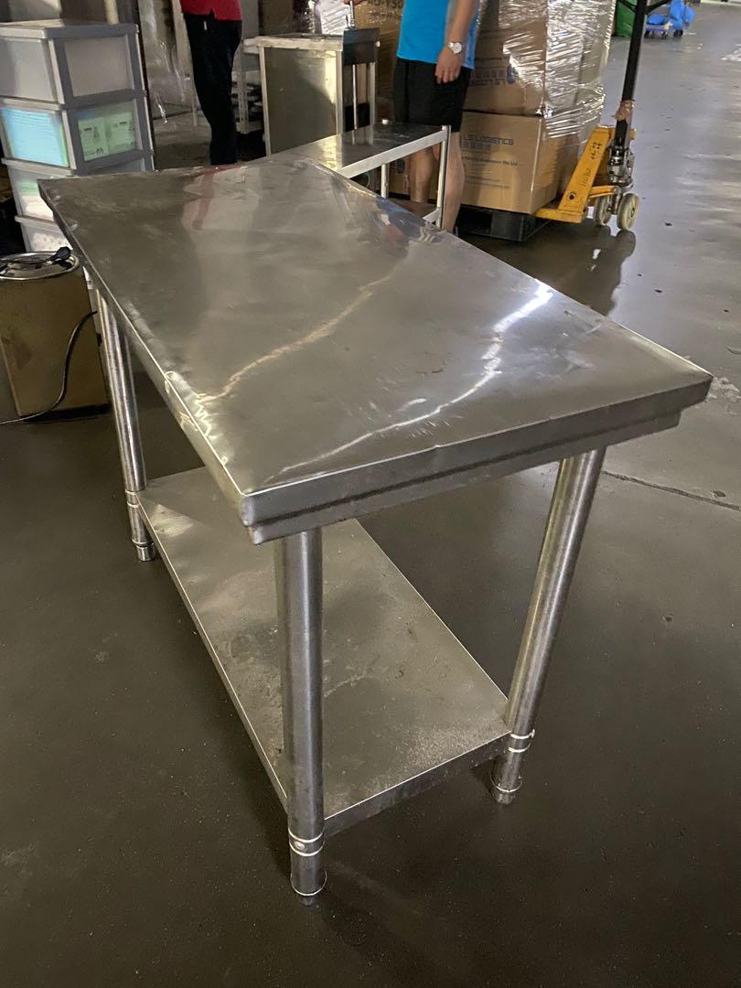 Stainless steel table, Furniture & Home Living, Kitchenware & Tableware ...