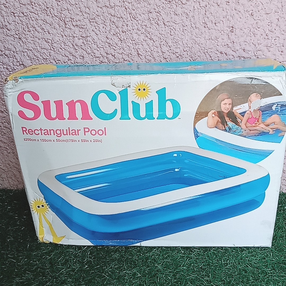 Sun Club Rectangular Pool, Inflatable Pool Swimming, Sports Equipment ...