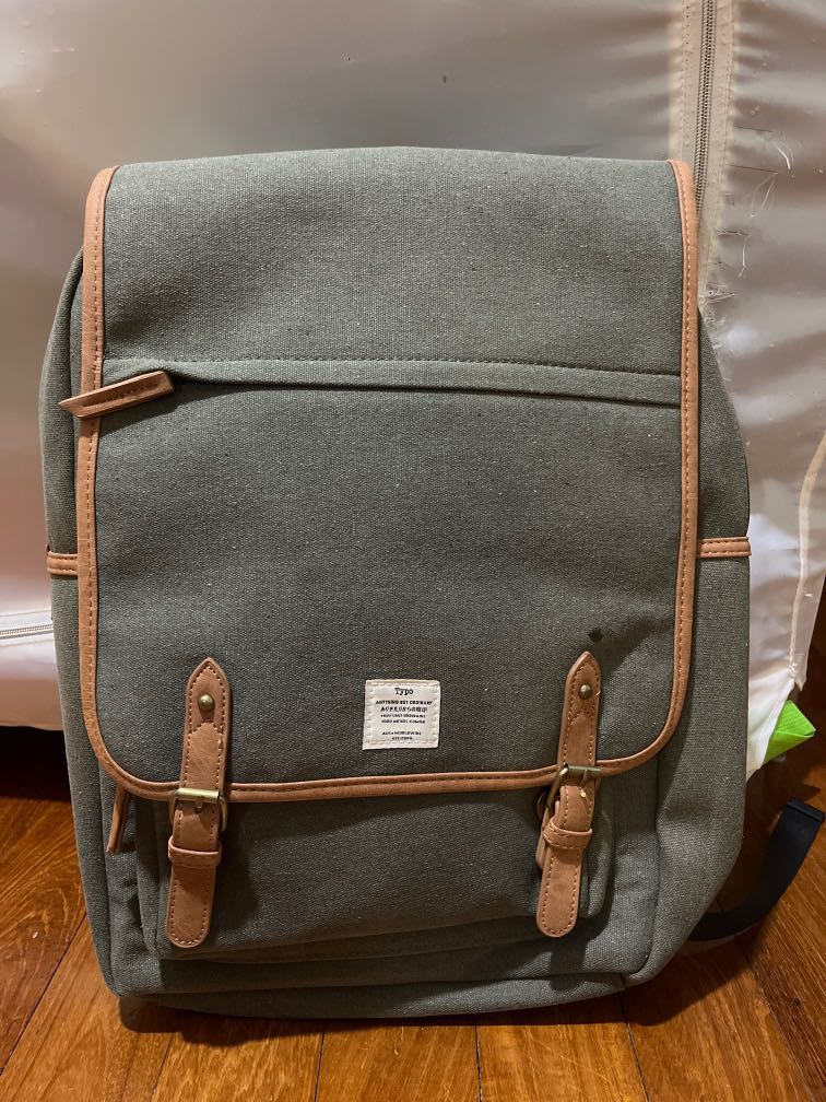 typo backpack grey, Men's Fashion, Bags, Backpacks on Carousell