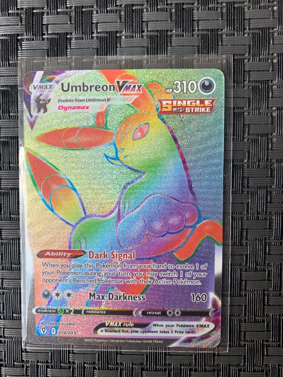 Umbreon Rainbow VMAX 214/203, Hobbies & Toys, Memorabilia ...