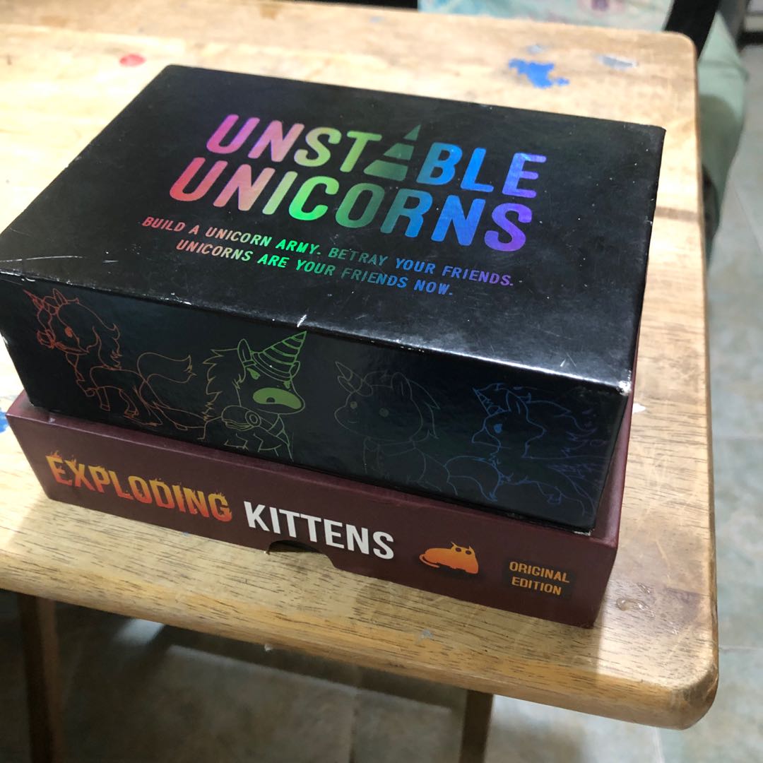 Unstable Unicorns + Exploding Kittens Bundle, Hobbies & Toys, Toys ...
