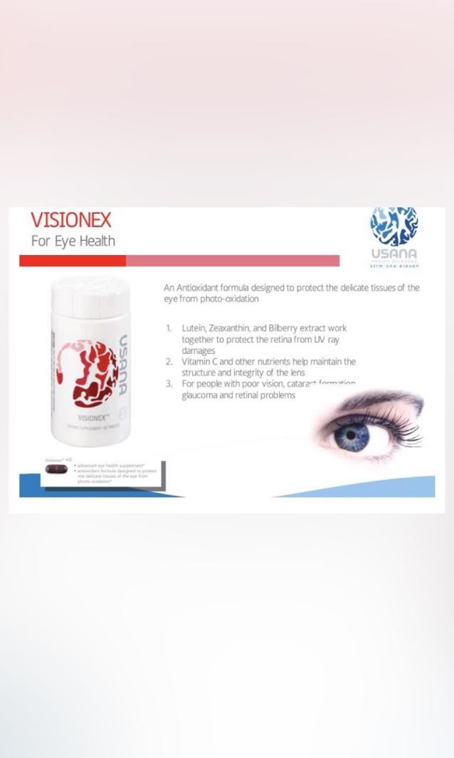 Usana Visionex, Health & Nutrition, Health Supplements, Health Food ...