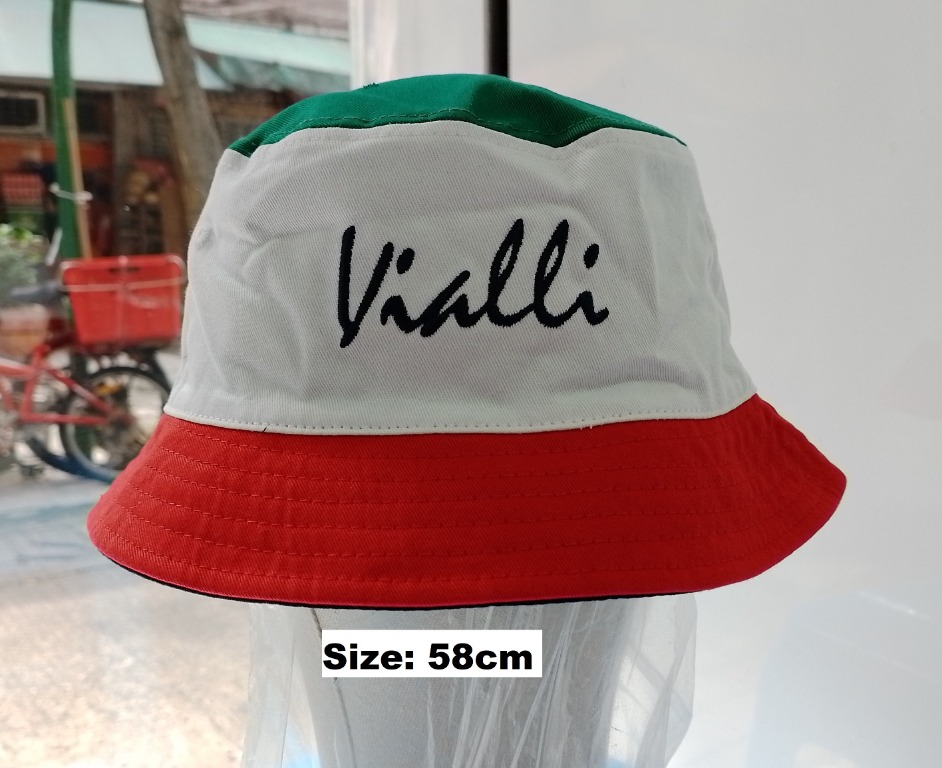 VIALLI Cotton Bucket Hat (Reversible), 男裝, 手錶及配件, 棒球帽、帽 - Carousell