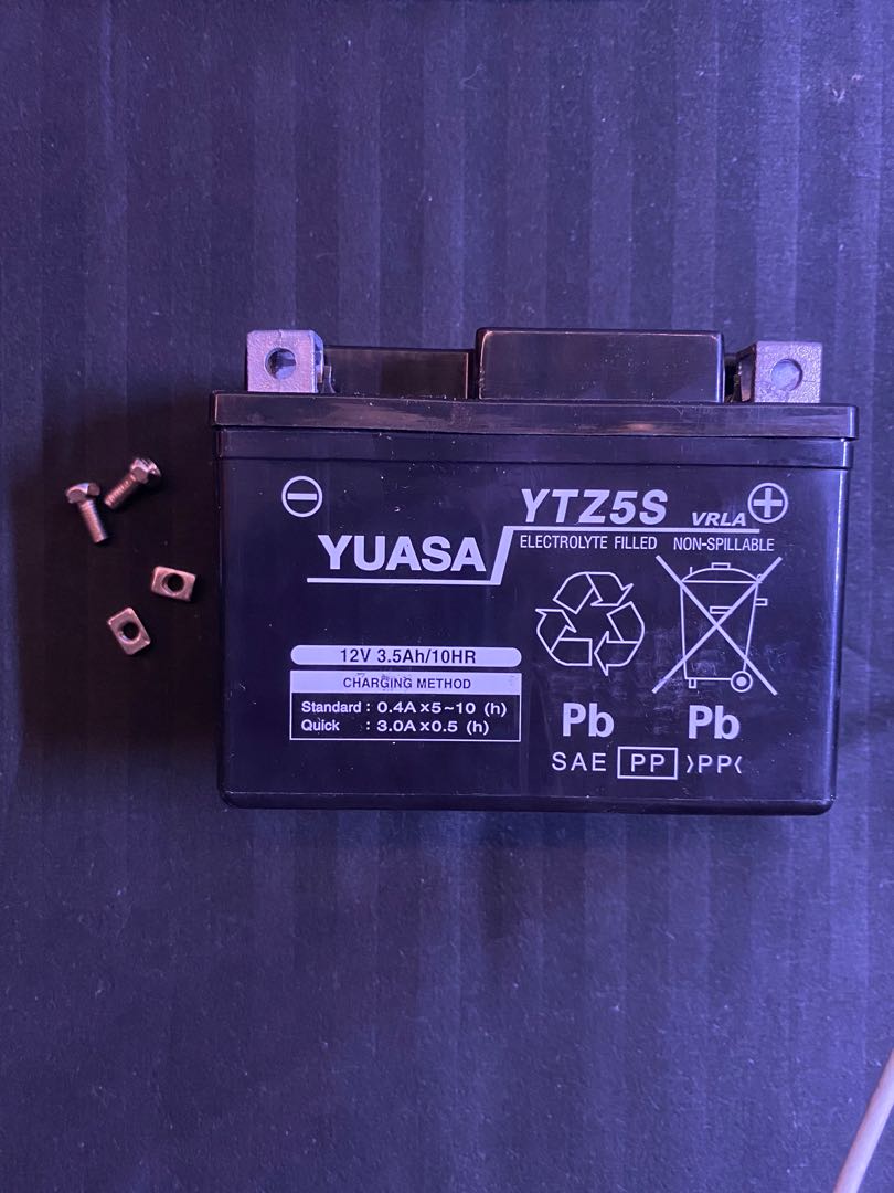 YTZ5S battery for y15zr/Sniper, Motorcycles, Motorcycle Accessories on ...