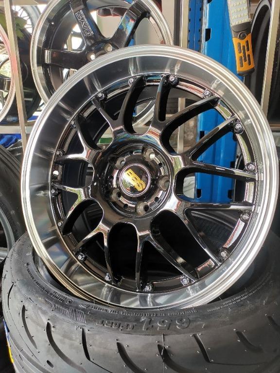 18" BBS RS GT (REP) Gloss Black Polish lip 5x114.3 / 5x112 (TOYOTA ...