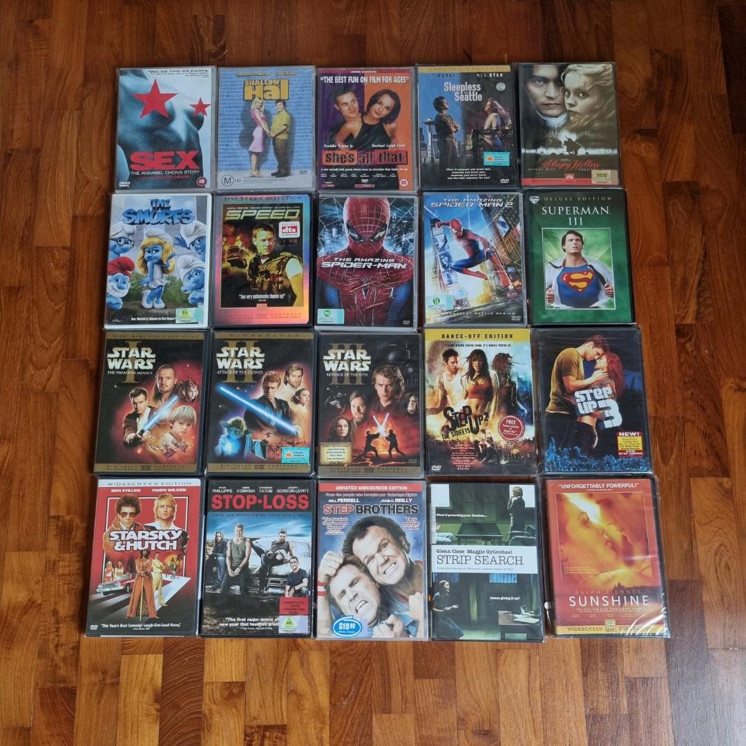 200 DVD titles for SALE - Originals, Code 1 to 4, Star Wars, Spiderman ...
