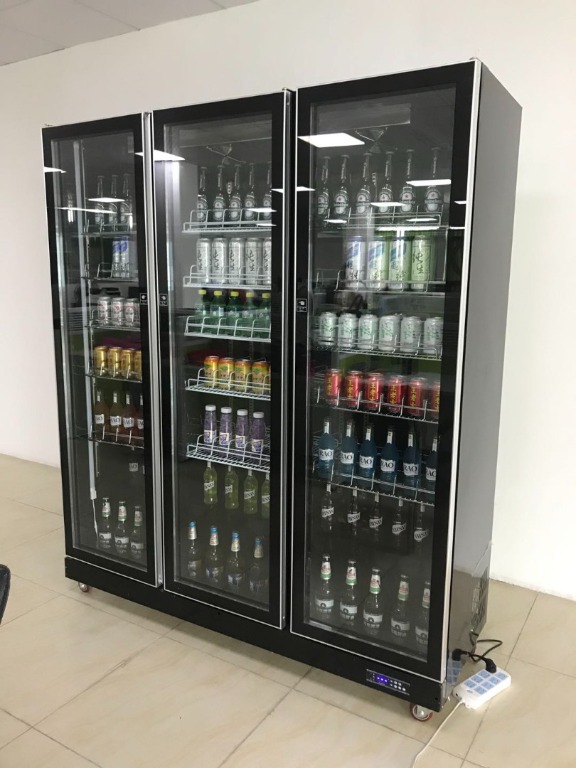 3 glass door Display chiller, flower show case Glass door chiller beer ...