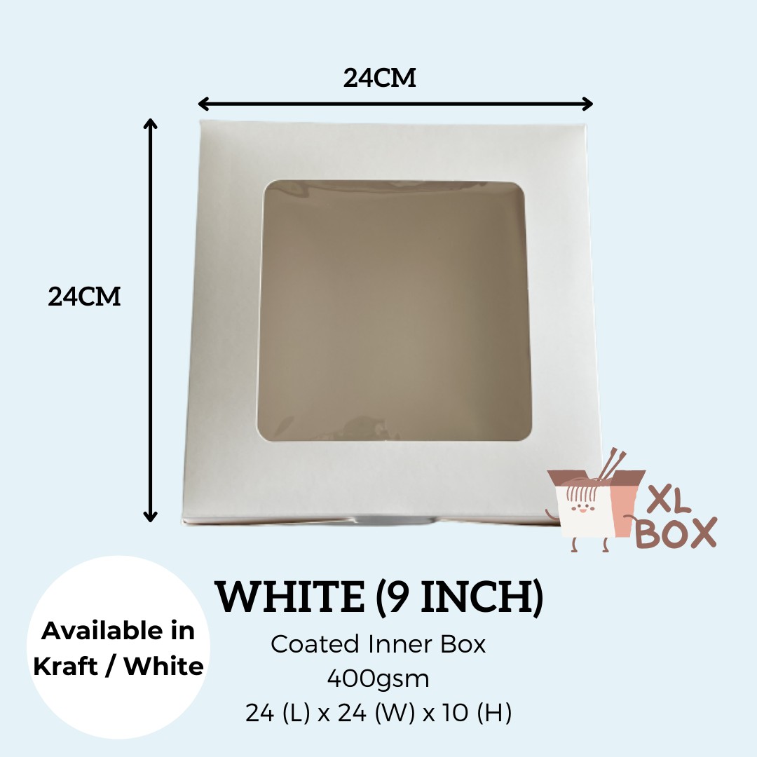 9 inch Cake Box Window Pastry Box Cheesecake Box Brownies Box Pillow ...