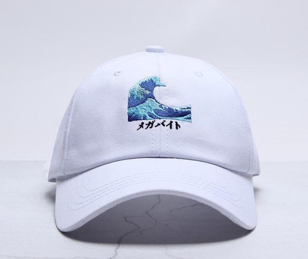 The Great Wave Off Kanagawa Baseball Cap, Men's Fashion, Watches ...