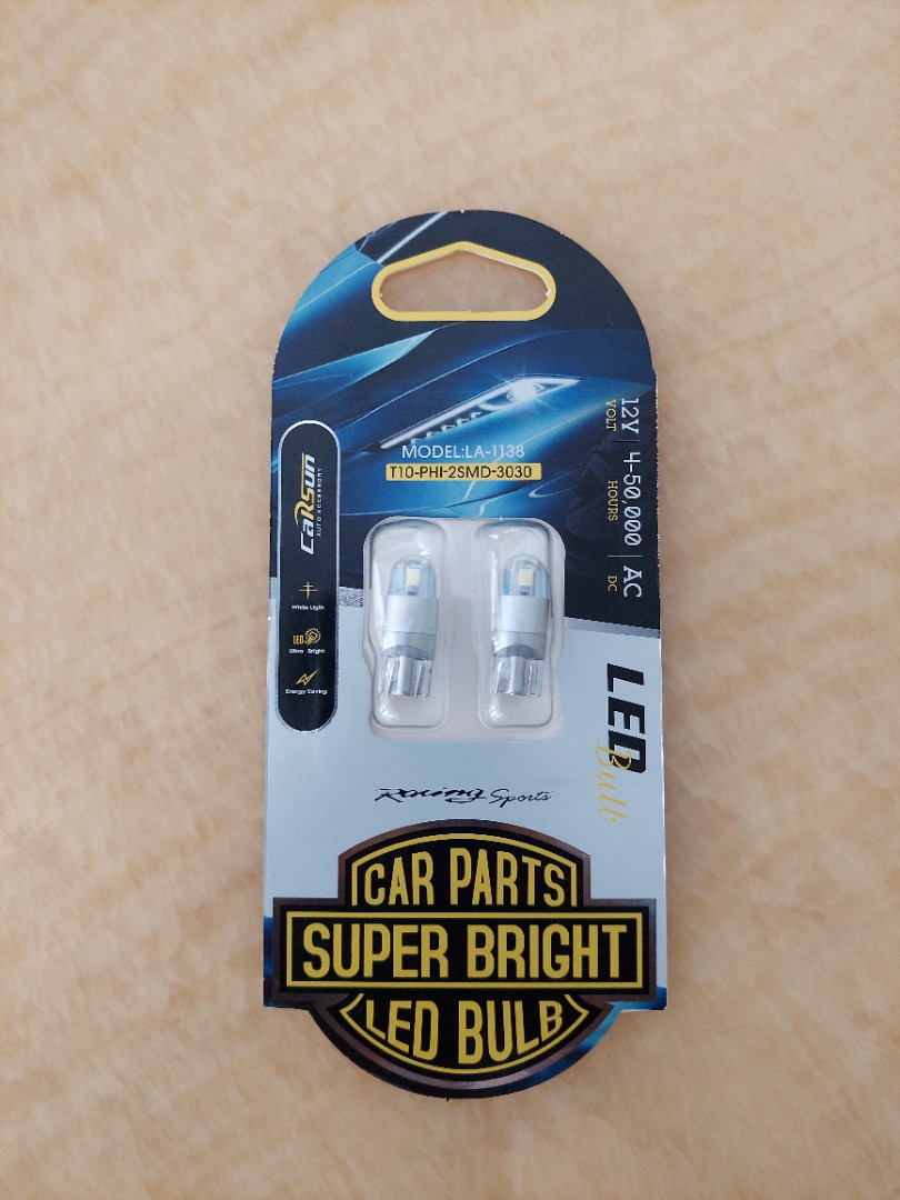 CarSun LED light T10 PHI 2SMD 3030, Auto Accessories on Carousell