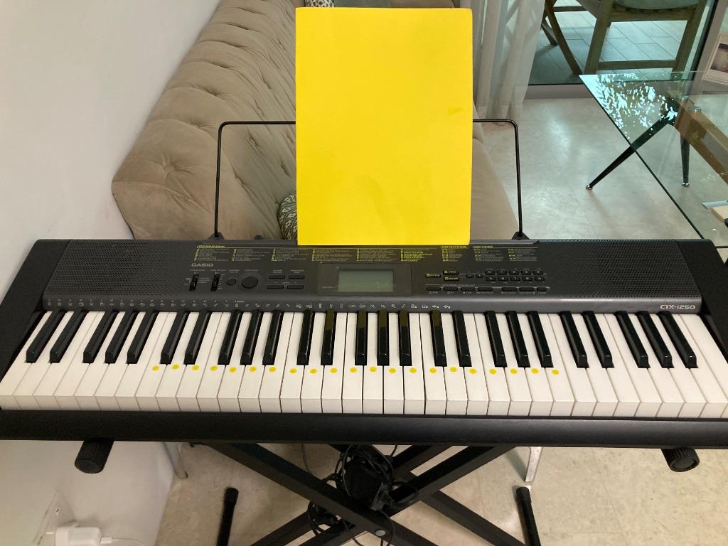 Casio Keyboard Piano CTK-1250 with stand (video available), Hobbies & Toys, Music & Media ...