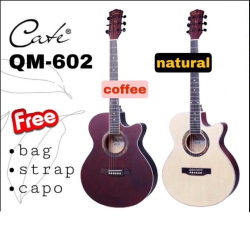 Cate QM-602 Acoustic Guitar w/Bag (QM602), Hobbies & Toys, Music ...