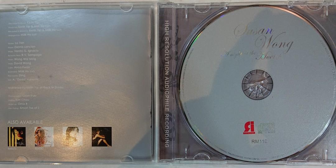 Cd Susan wong a night at the movies, 興趣及遊戲, 音樂樂器 & 配件, 音樂與媒體 - CD 及 DVD ...