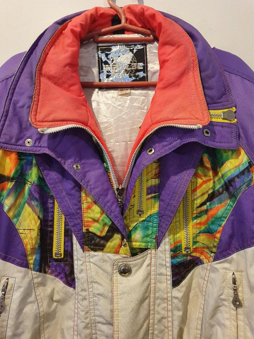 Classic Old school Retro 90s vibe flashy jacket, Women's Fashion, Coats ...