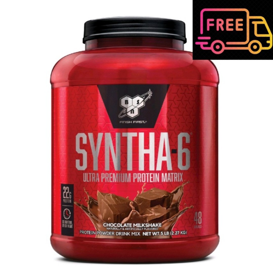 5lbs BSN Syntha 6 Whey Protein Powder | FREE DELIVERY, Health ...