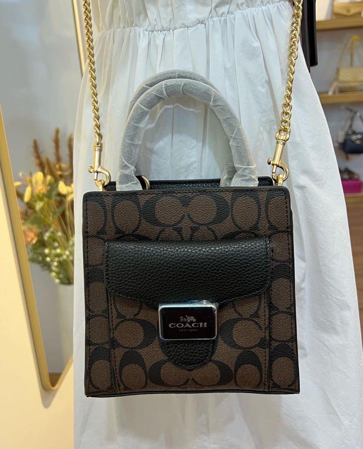 Coach Mini Pepper Crossbody Bag in Signature Canvas, Women's Fashion ...