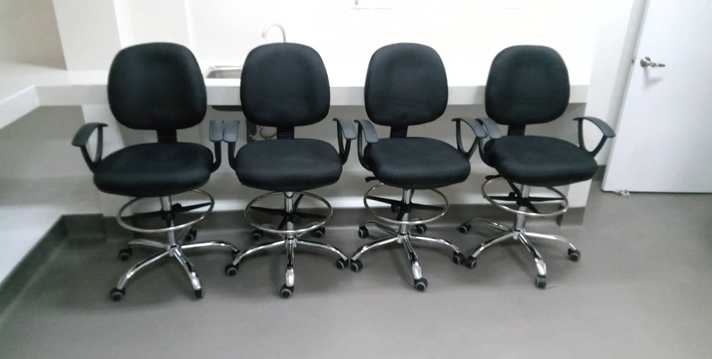 Drafting chair / Teller chair, Furniture & Home Living, Furniture ...