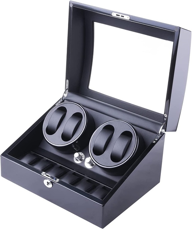 DUKWIN Automatic Watch Winder, 4 Winder Positions and 6 Display with ...