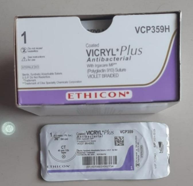 ETHICON VICRYL 1-0 Round (VCP359H) Sold per piece only, Health ...