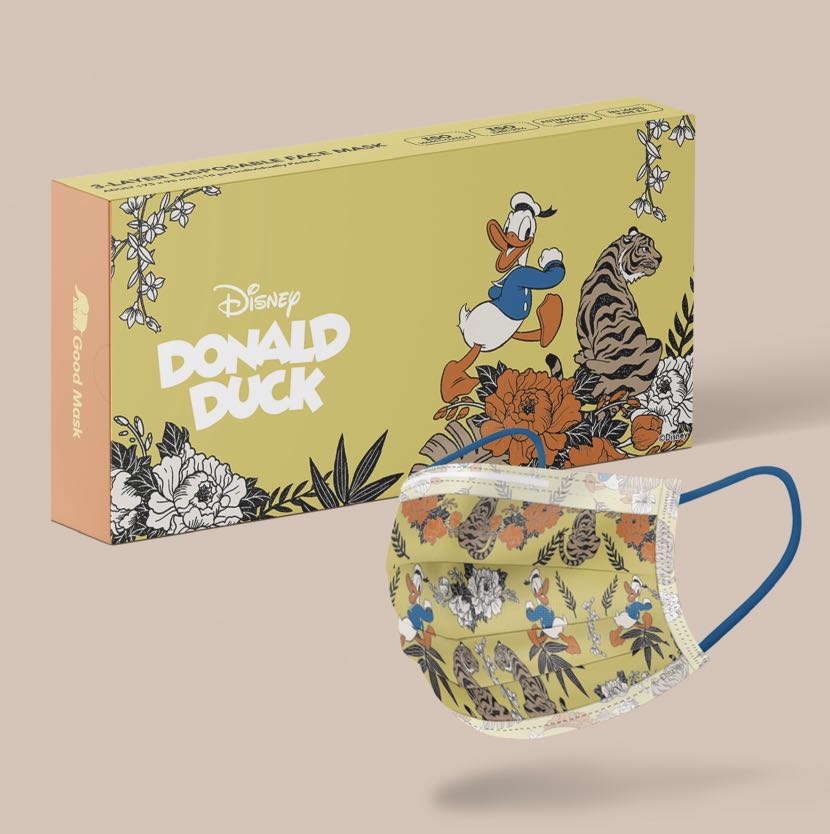 Good Mask Disney Donald Duck face mask 唐老鴨口罩 獨立包裝, 健康及營養食用品, 口罩、面罩 ...