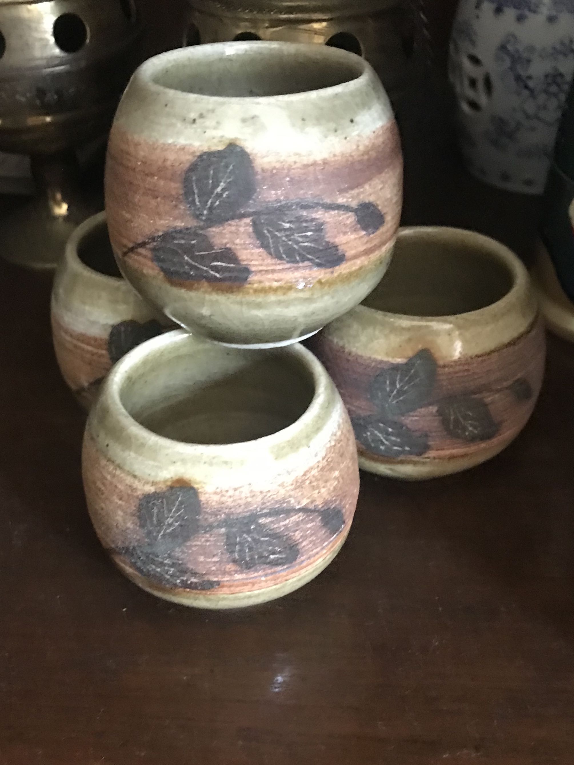 Guci mini Japan/ gelas teh vintage Take all, Antik, Pajangan di Carousell