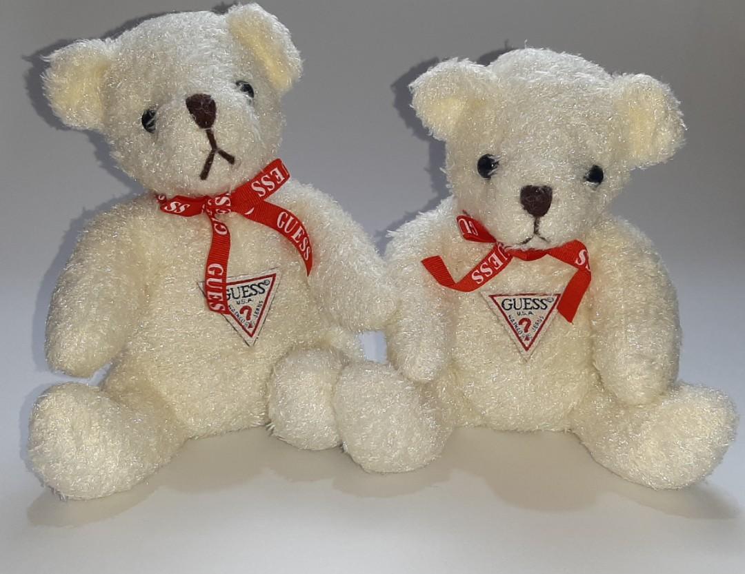 Guess Couple Bear Plushes, Hobbies & Toys, Toys & Games on Carousell