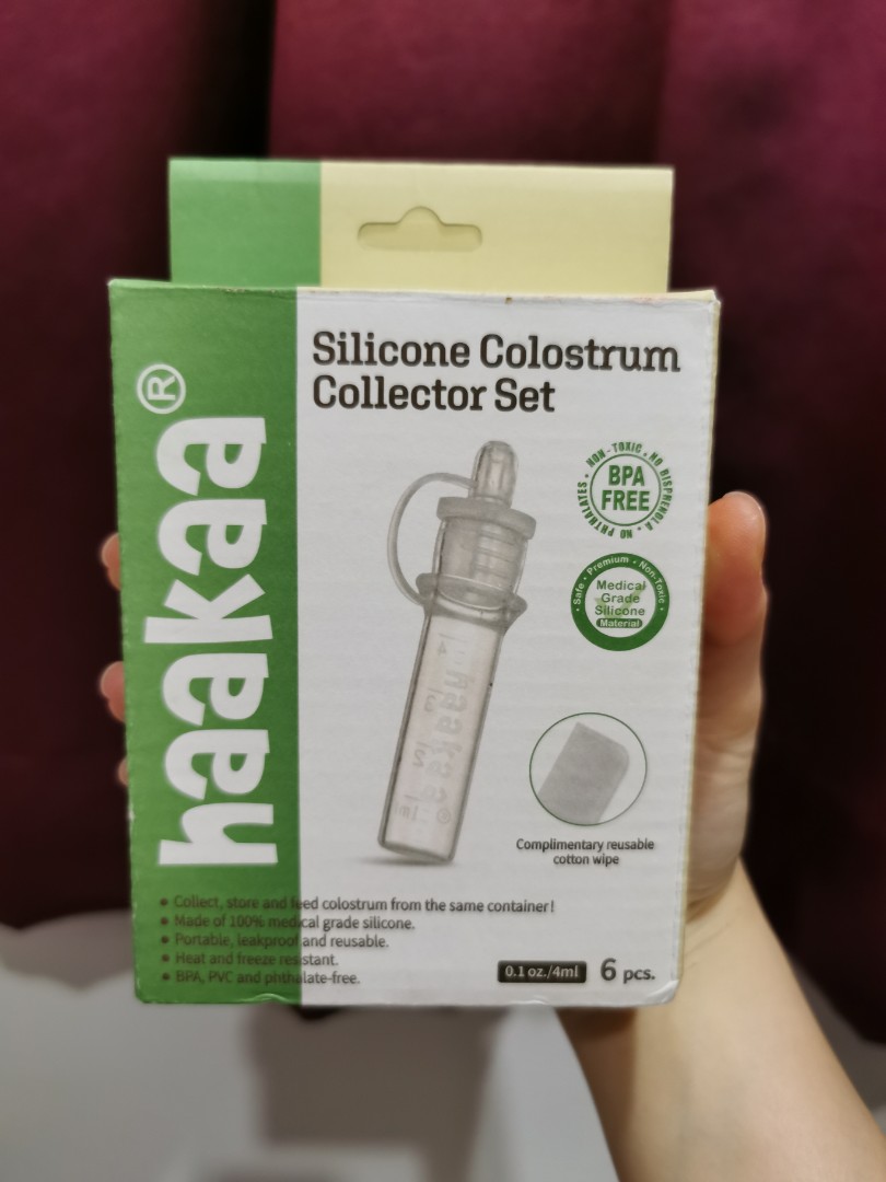 Haakaa Silicone Colostrum Collector Set, Babies & Kids, Nursing ...