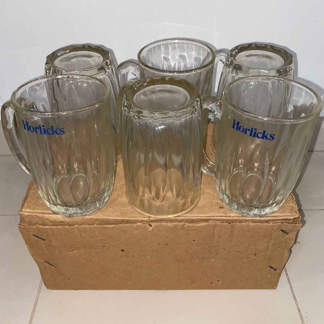 Horlicks Glass Cup (Set of 6), Furniture & Home Living, Kitchenware ...