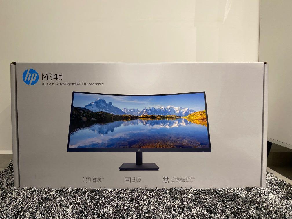 HP Super Wide WQHD Curved Monitor (W86cm) •M34d, Computers & Tech ...