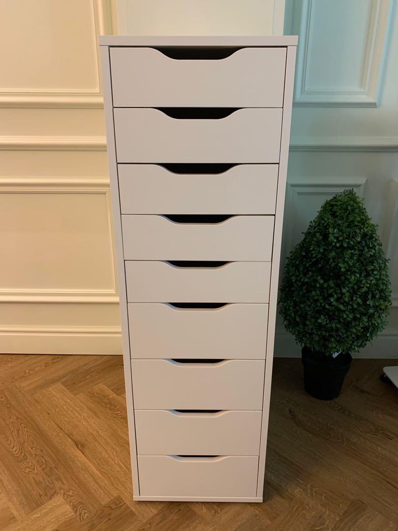 IKEA Alex 9 drawer unit (WHITE), Furniture & Home Living, Furniture ...