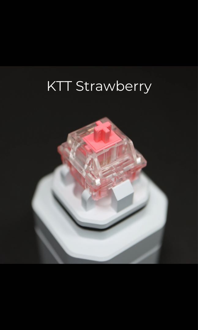 11th Jan (LUBED/STOCK) KTT strawberry switches (Thocky), Computers & Tech, Parts & Accessories ...