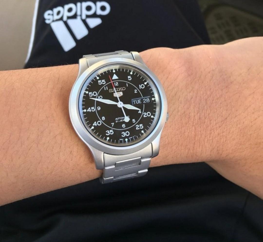 Limited Edition Seiko 5 SNK809 Automatic Men's Stainless Steel Black ...