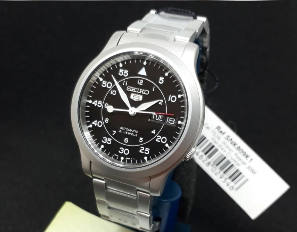Limited Edition Seiko 5 SNK809 Automatic Men's Stainless Steel Black ...