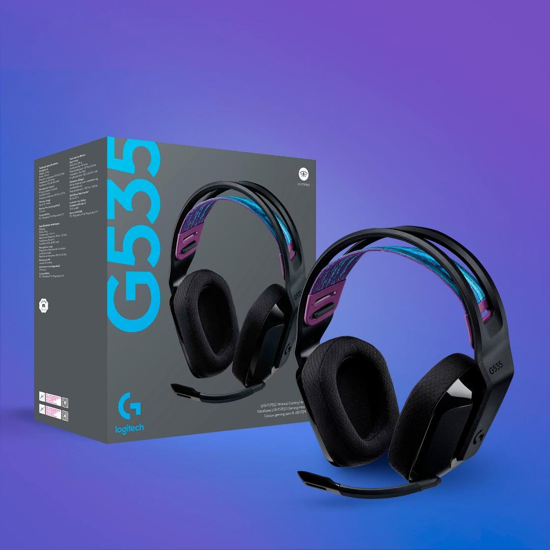Logitech G535 LIGHTSPEED Wireless Gaming Headset, Audio, Headphones ...