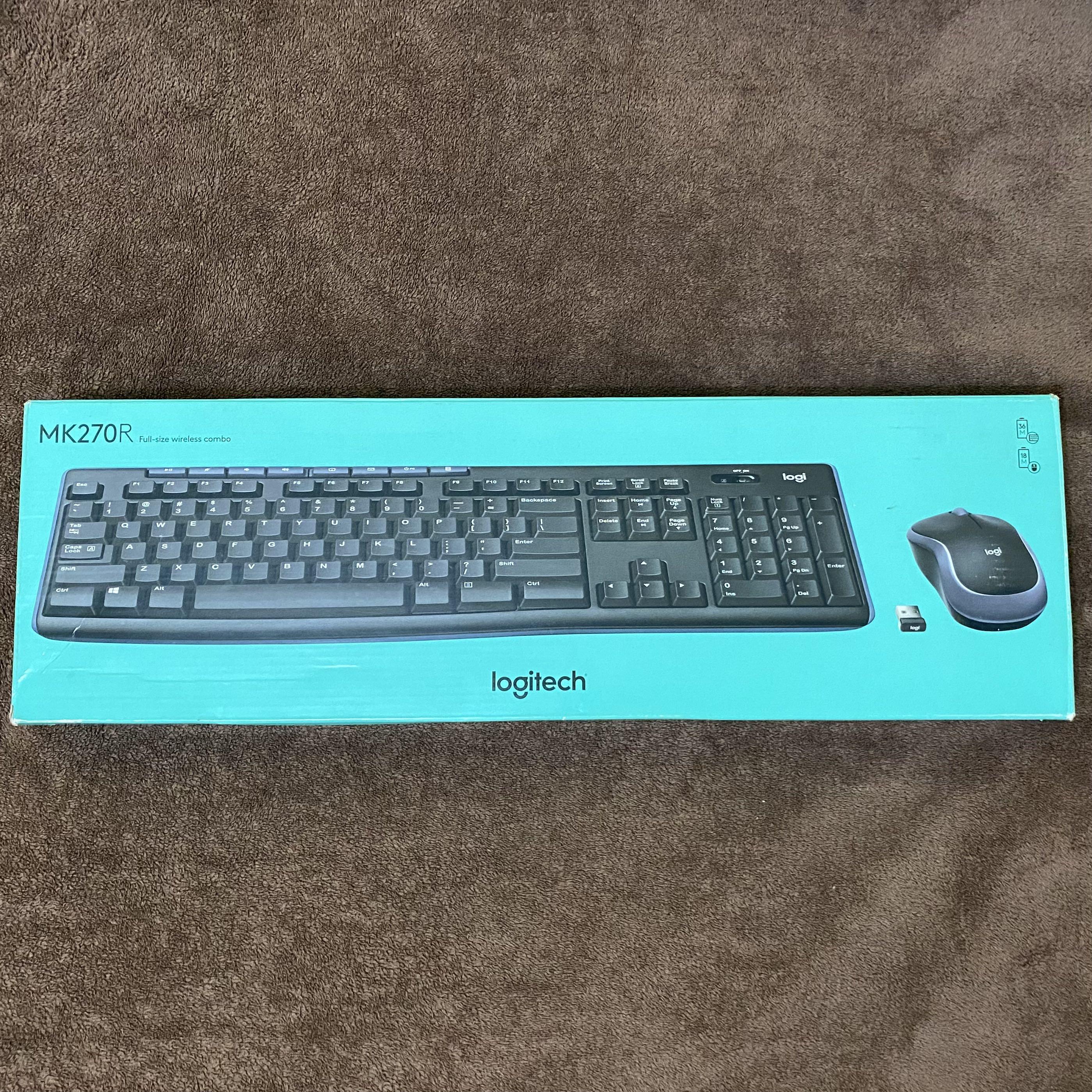 Logitech MK270R Wireless Keyboard and Mouse Combo for Windows, 2.4GHz Wireless, Compact Wireless ...