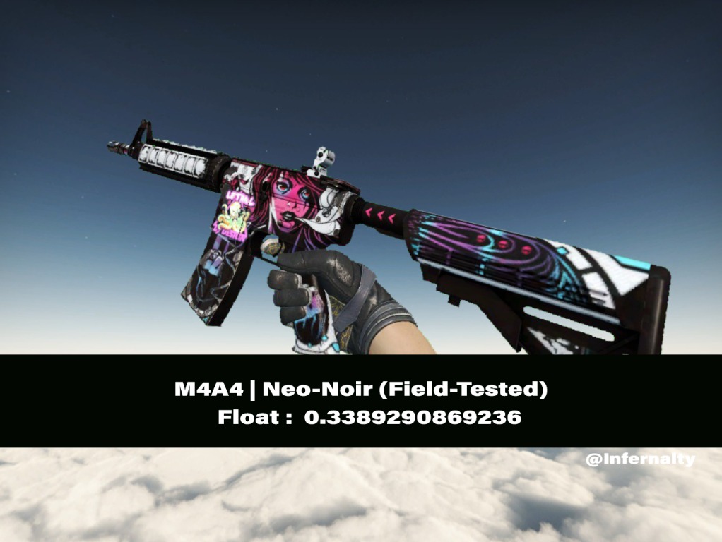M4A4 Neo Noir FT CSGO SKINS KNIVES, Video Gaming, Gaming Accessories ...