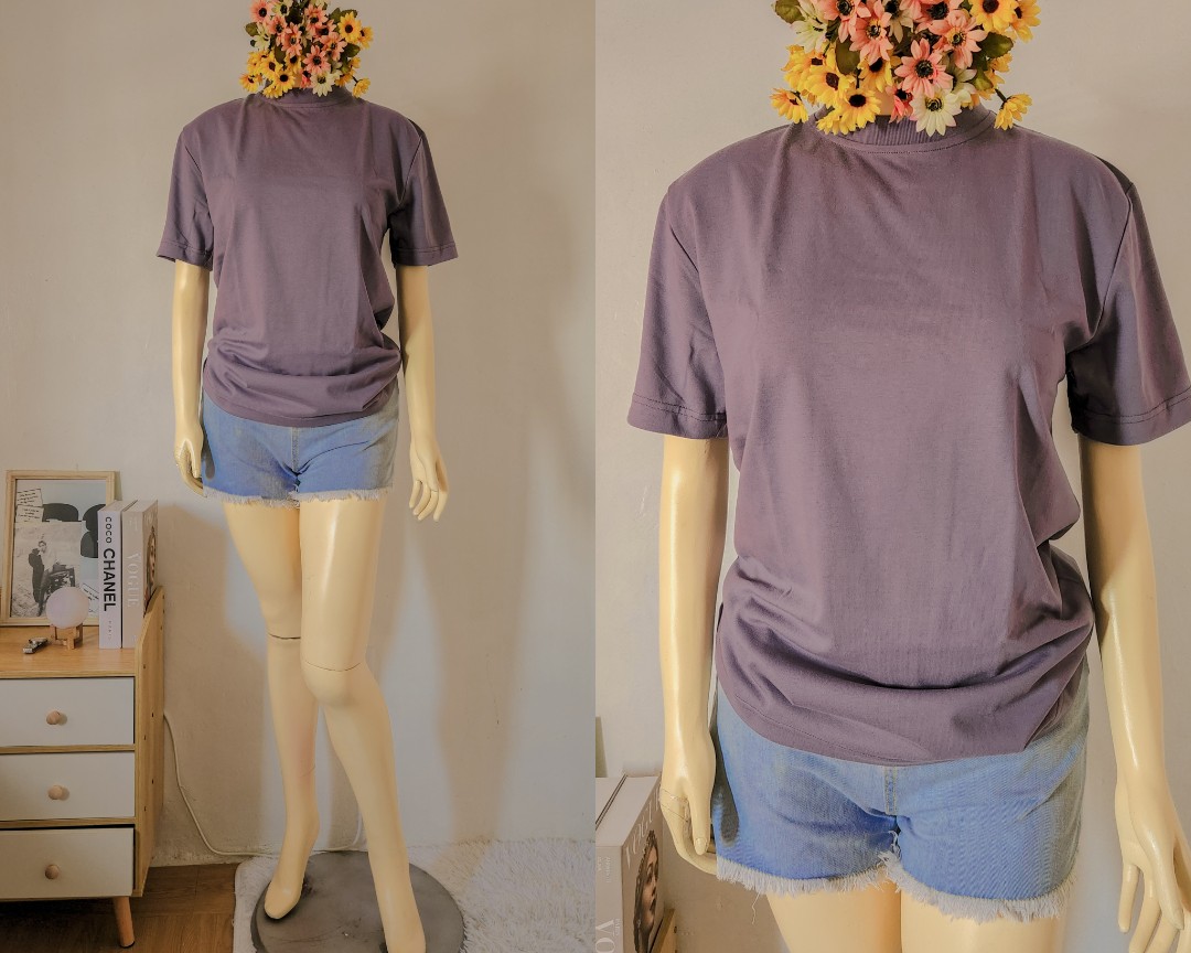 Men's Premium Tees in Ash Blue Color, Men's Fashion, Tops & Sets ...