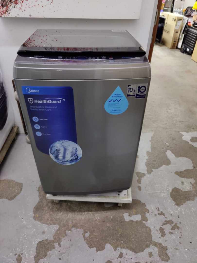 Midea 10.5kg top load Washing machine Model : MA200W105D, TV & Home ...