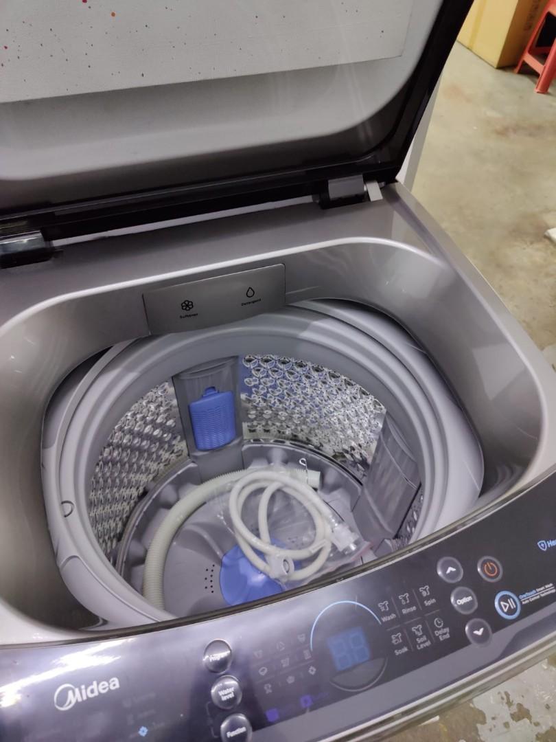 Midea 10.5kg top load Washing machine Model : MA200W105D, TV & Home ...