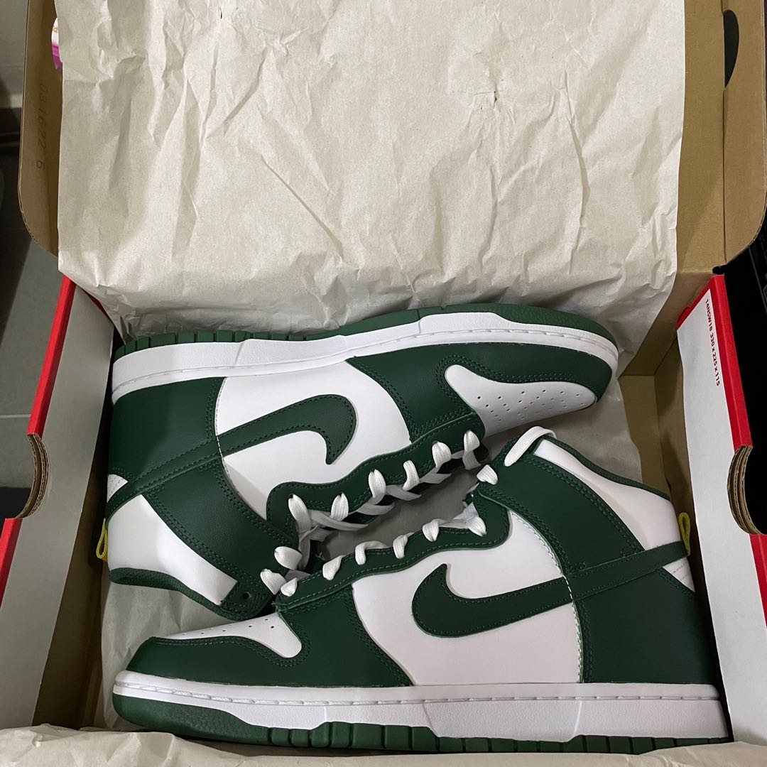 Nike dunk high noble green, Men's Fashion, Footwear, Sneakers on Carousell