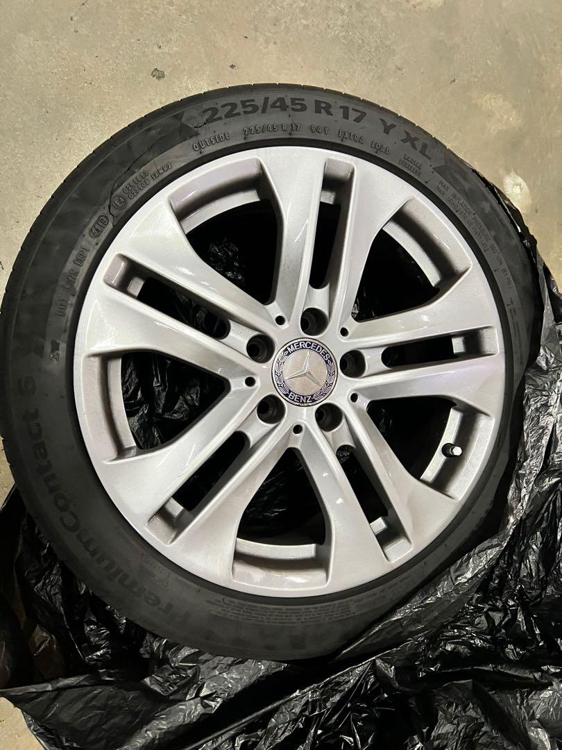Original Mercedes 17 inch rims and continental tyres , Car Accessories ...