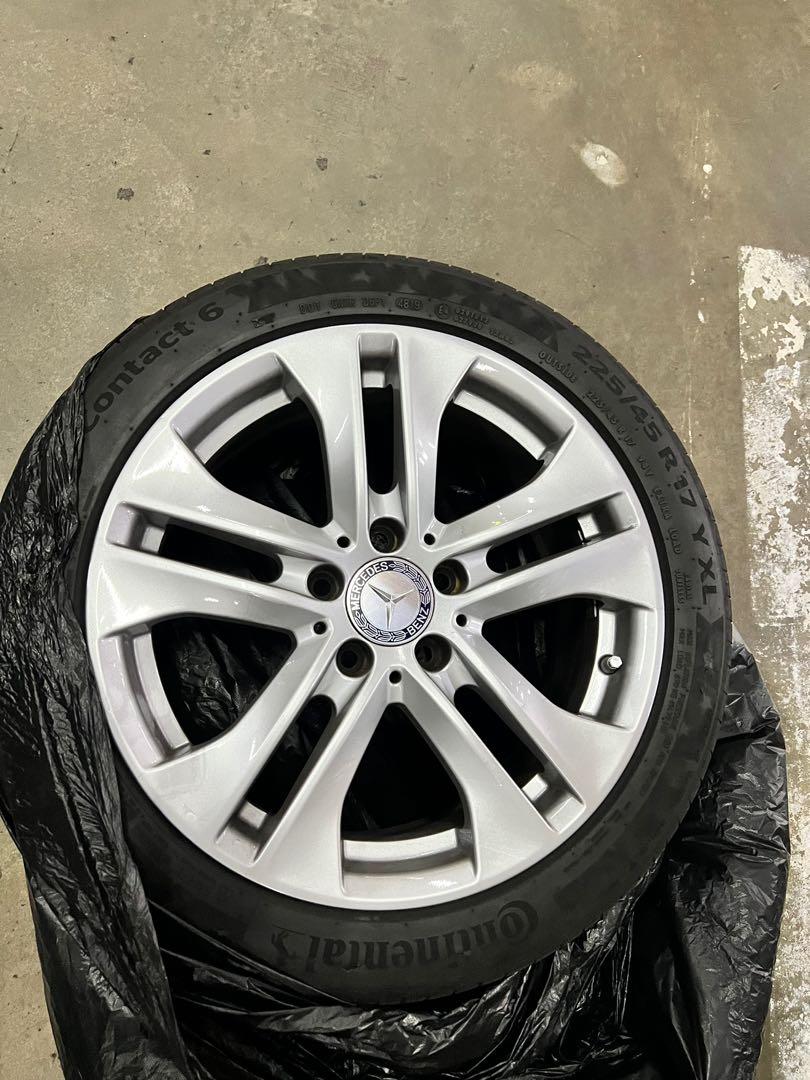 Original Mercedes 17 inch rims and continental tyres , Car Accessories ...