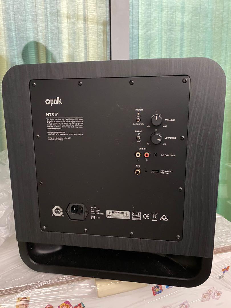 Polk AudioSubwoofer HTS10 Black, Audio, Soundbars, Speakers ...